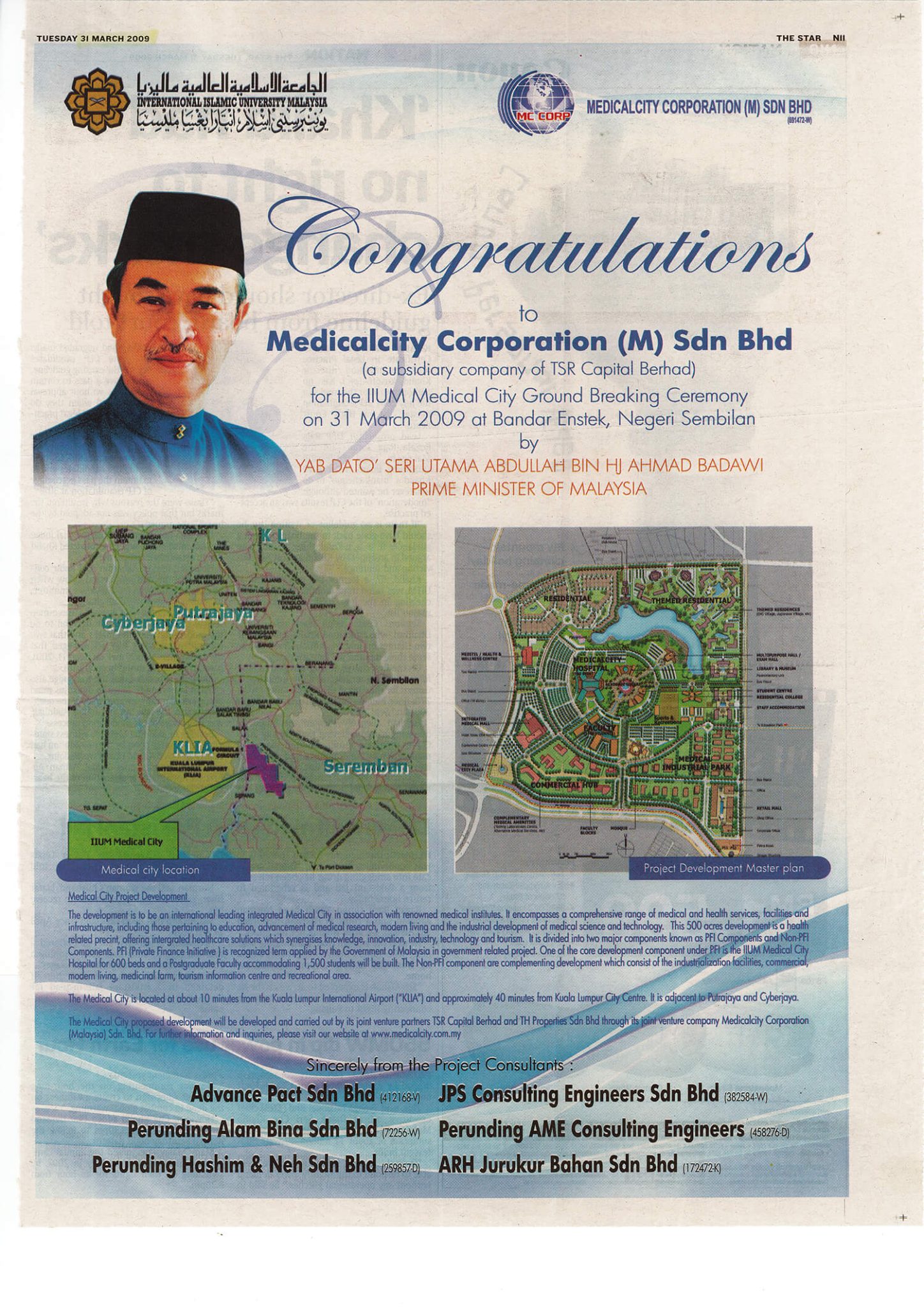 CONGRATULATIONS TO MEDICAL CITY CORPORATION SDN BHD - AdvancePact Sdn Bhd